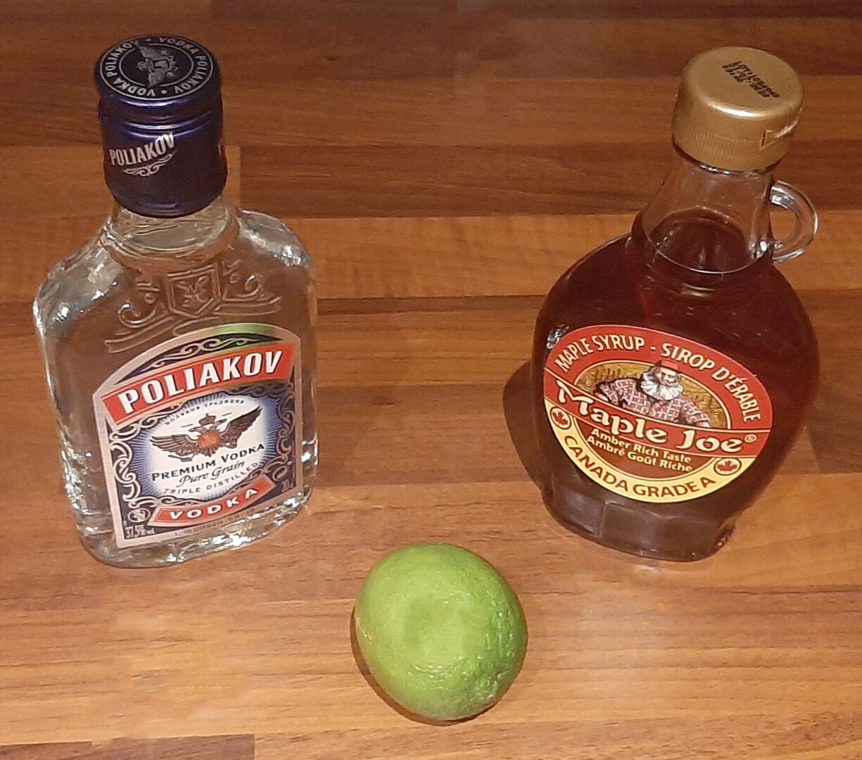 Cocktail Vodka, sirop d'érable et citron vert. Recette d'Ice Flower