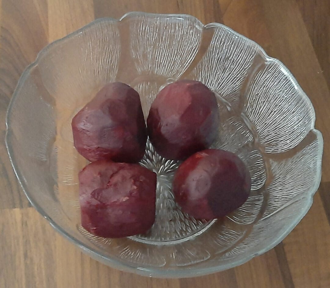 Verrines betteraves rouges au Boursin et vinaigre balsamique