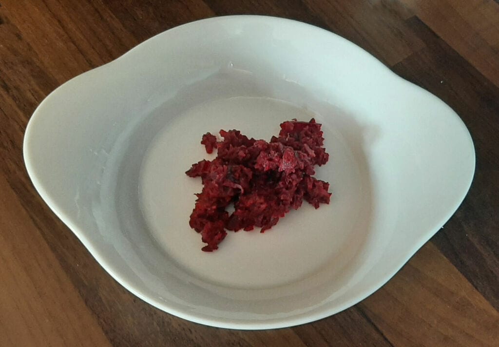 Verrines betteraves rouges au Boursin et vinaigre balsamique