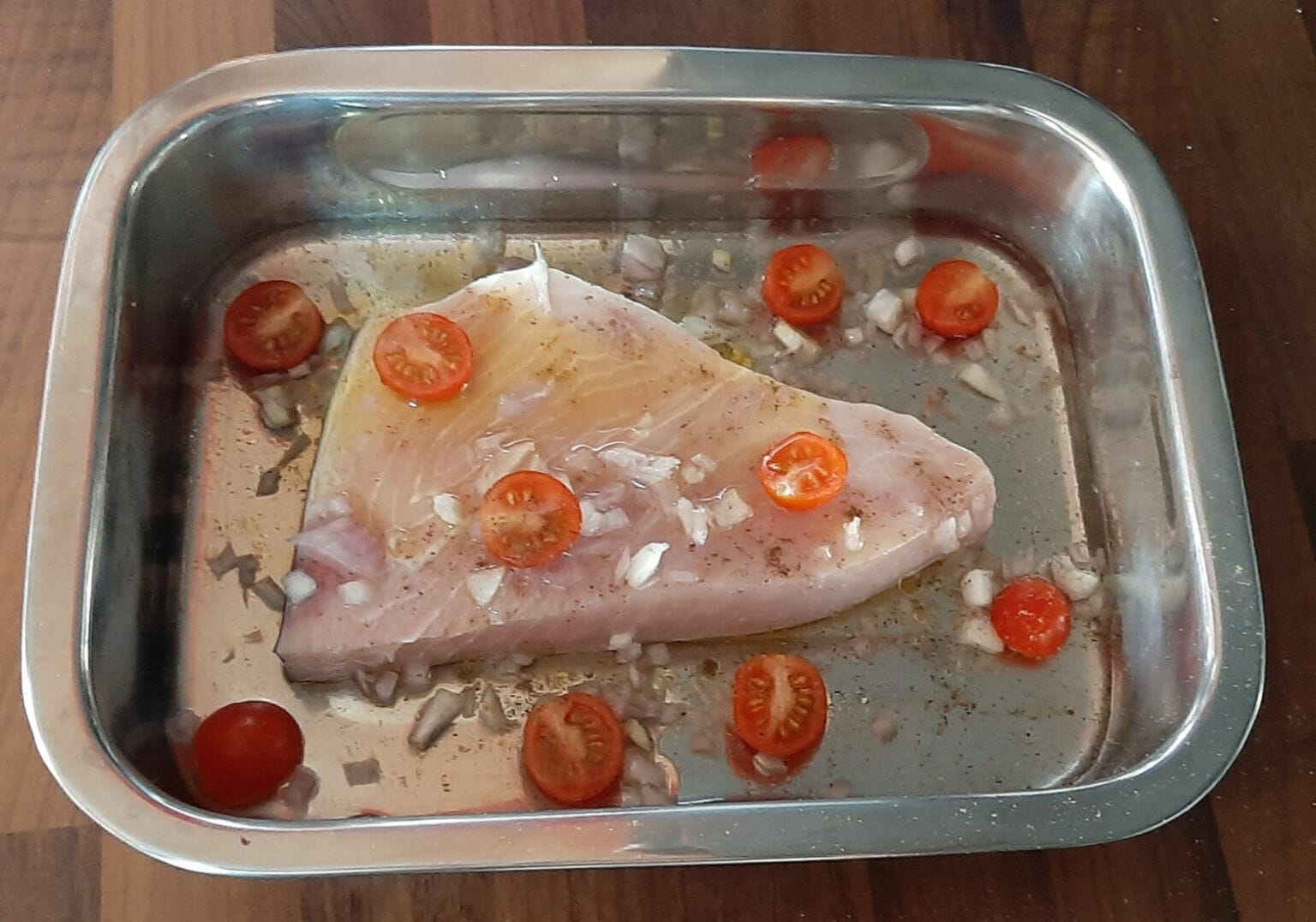 Pavé d'espadon au four. Une recette de poisson de mer délicieuse