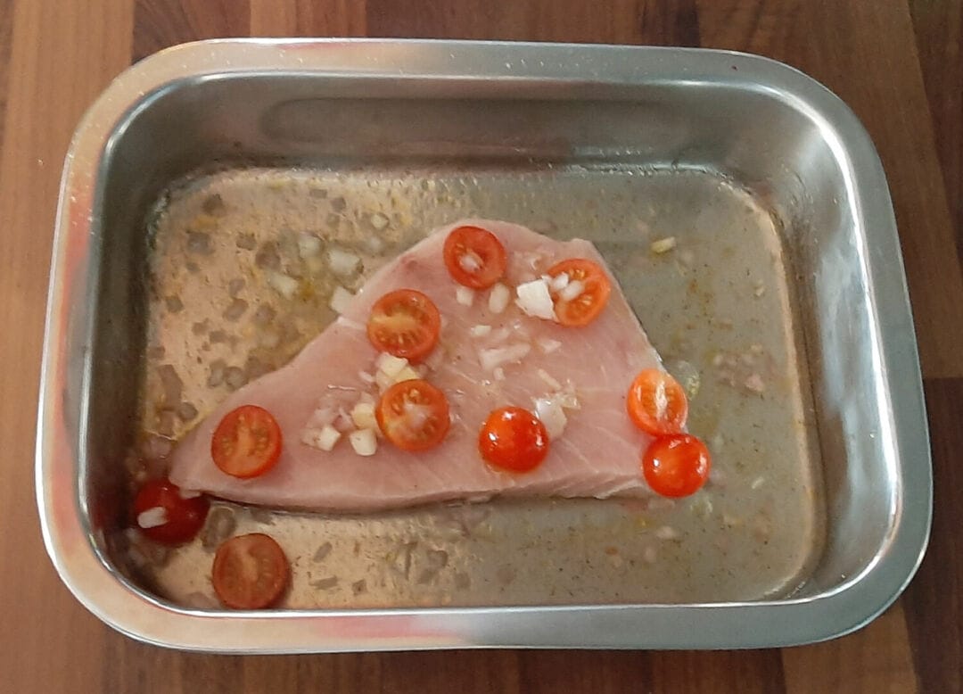 Pavé d'espadon au four. Une recette de poisson de mer délicieuse
