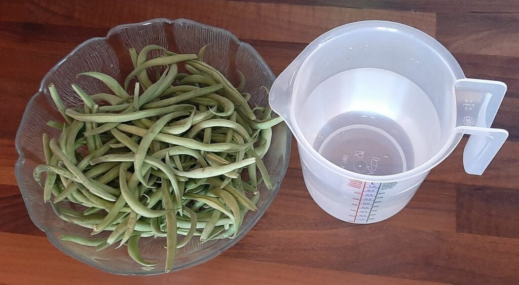 Cuisson haricots verts frais à la vapeur. Recette en peu de temps