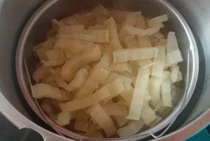 Cuisson des côtes de blettes à la vapeur. Une recette rapide